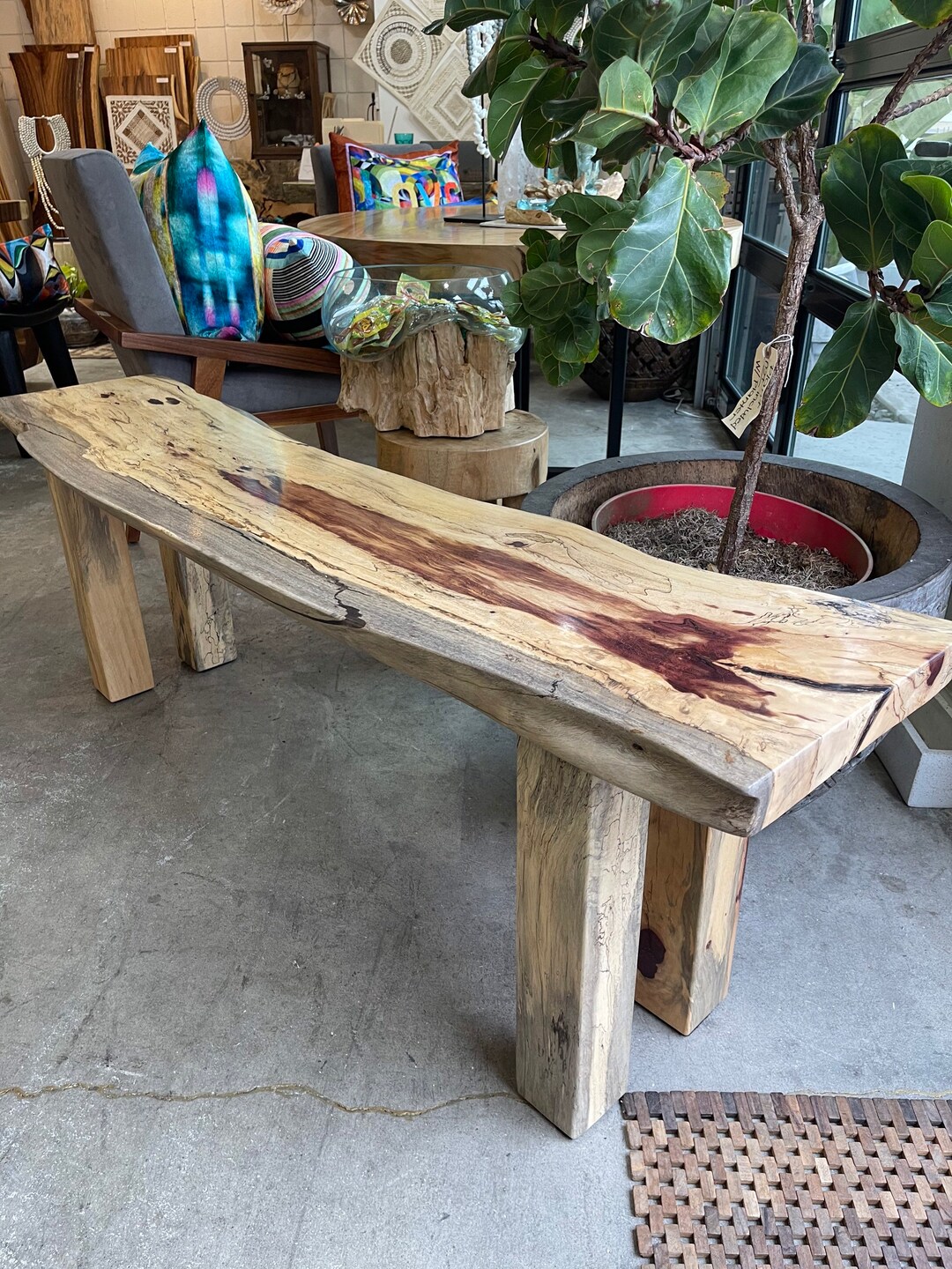 EXAMPLE Tamarind Wood Bench - Etsy