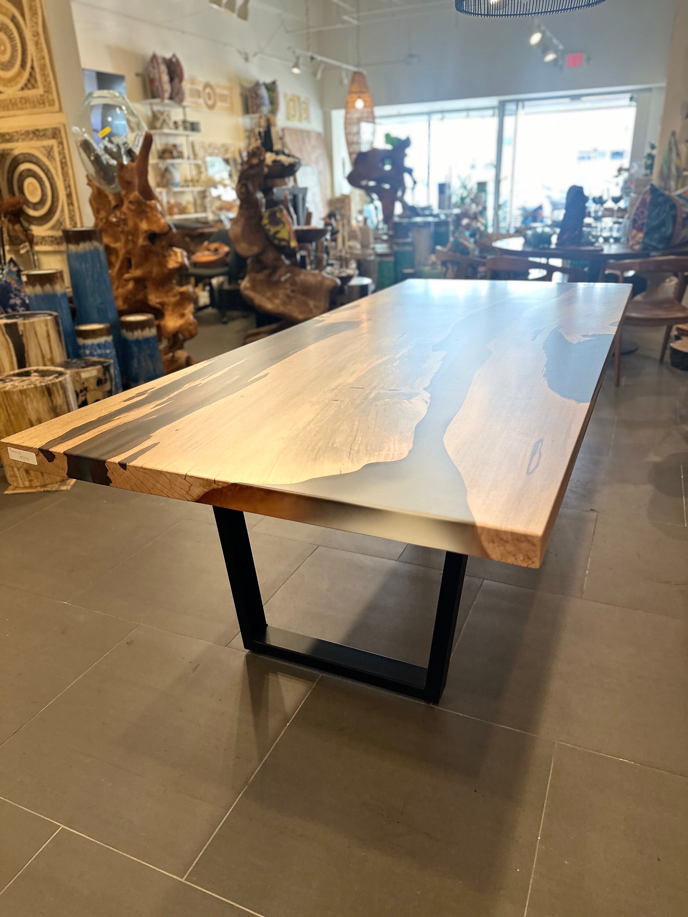 10 Person Solid Wood Tamarind Table With Resin - Etsy