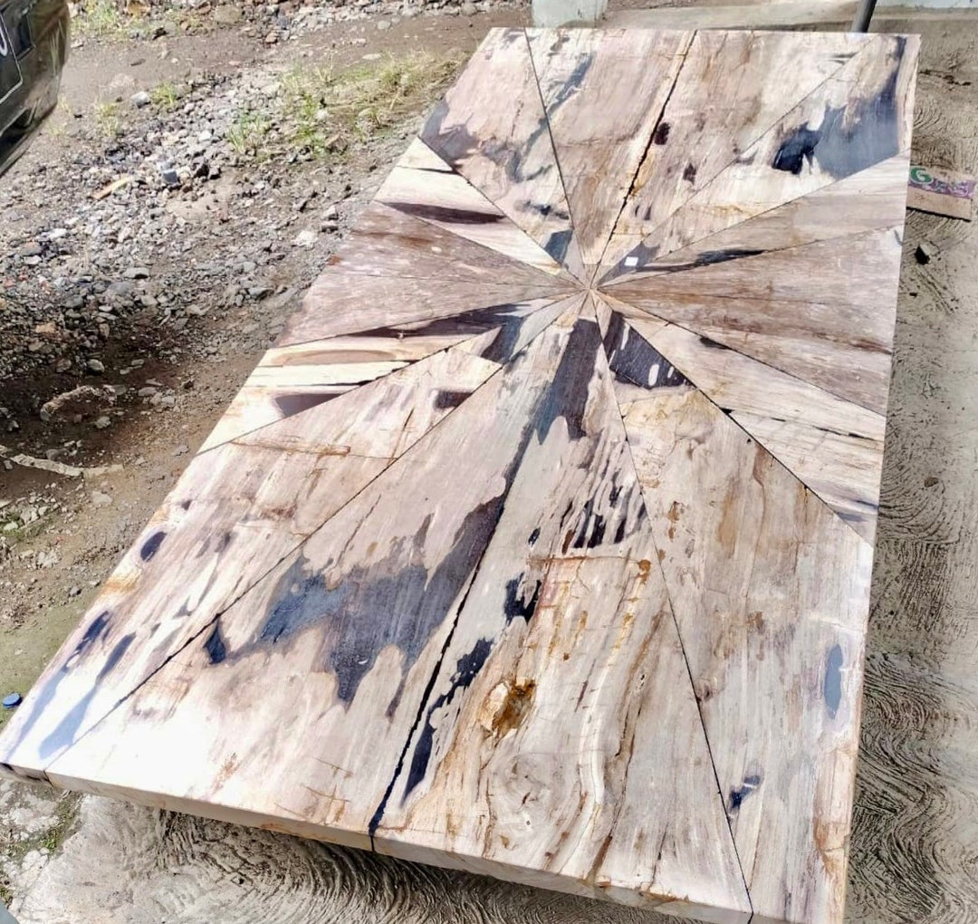 120 Petrified Dining Table - Etsy