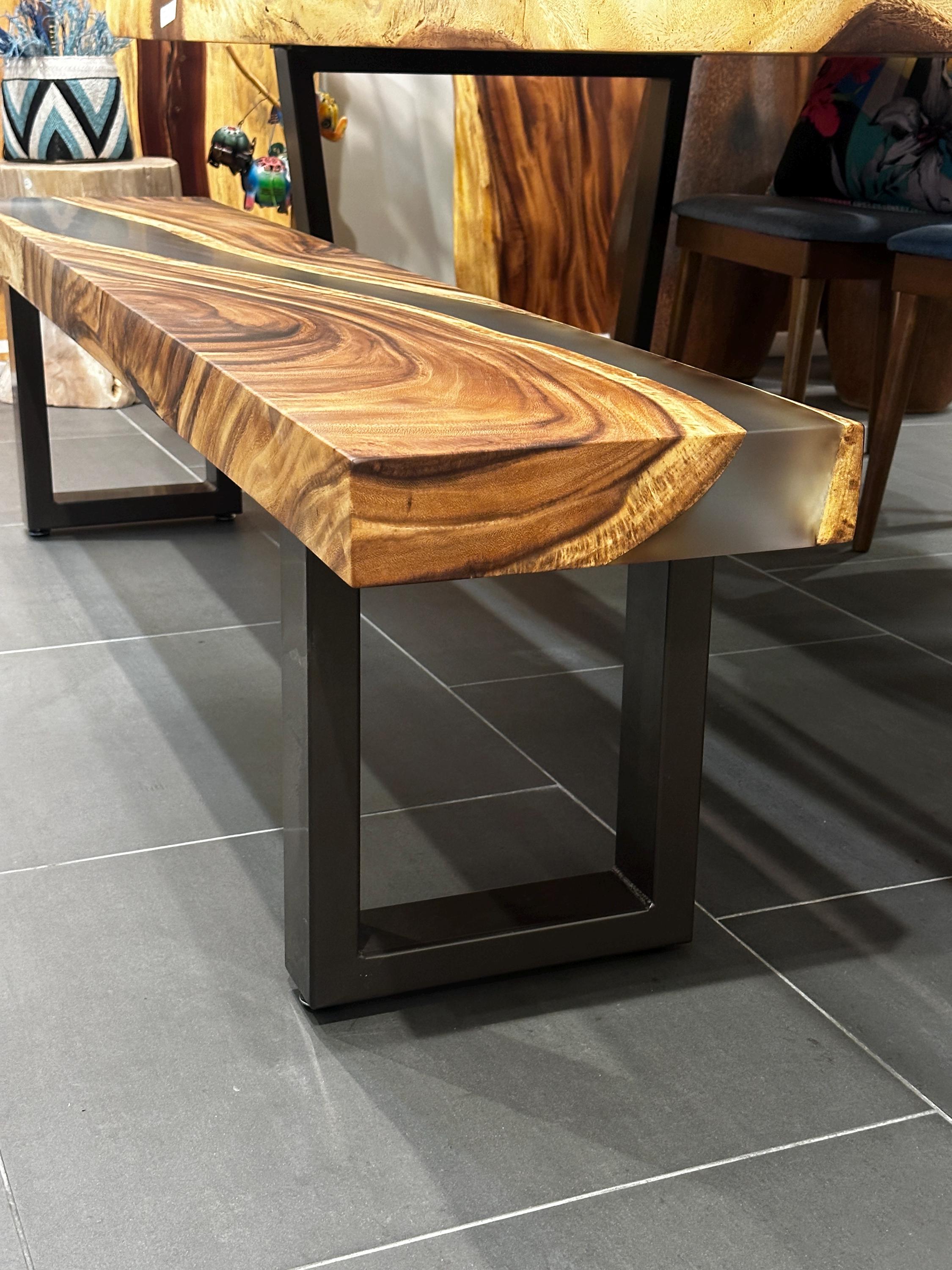 72 Inch Acacia Resin River Bench - Etsy