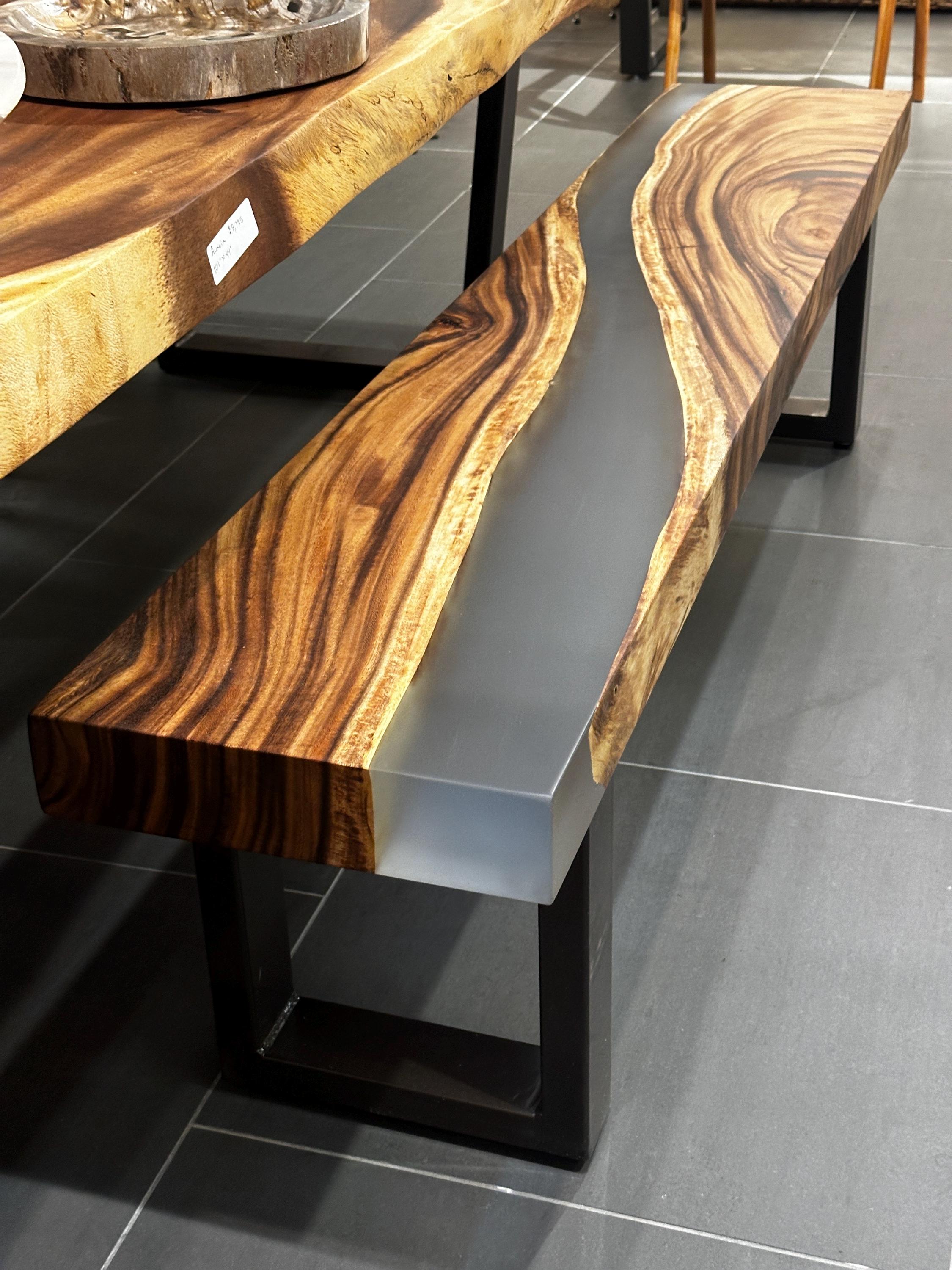 72 Inch Acacia Resin River Bench - Etsy