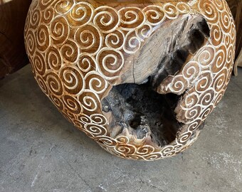 Carved Wood Balls - Etsy