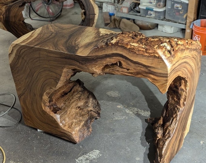 Handmade Rustic Natural Wood Console Table Live Edge Table Entry Way ...