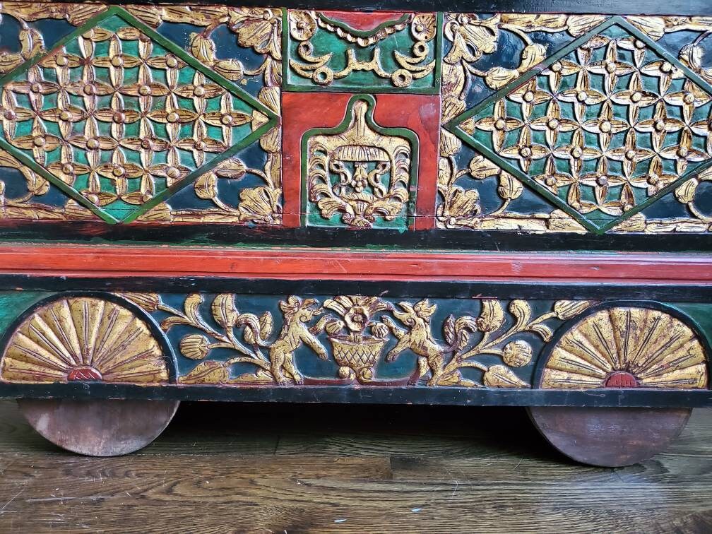 Rare Antique Islamic Art Storage Trunk, Blanket Chest, Muslim Home ...