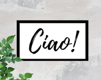 CIAO Graphic Type Poster Modern Typography Wall Art - Etsy
