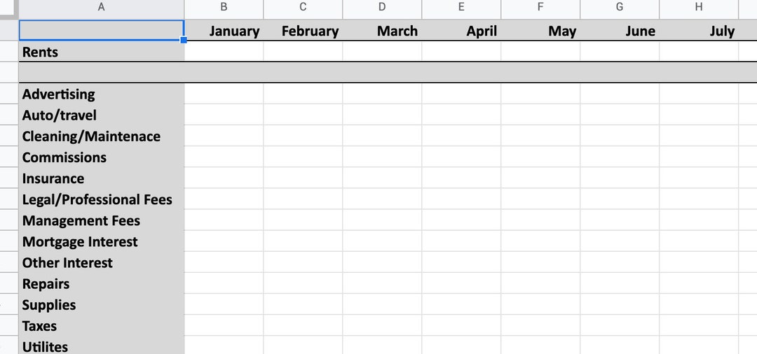 Real Estate Expense Tracker, Editable Rental Spreadsheet, Expense ...
