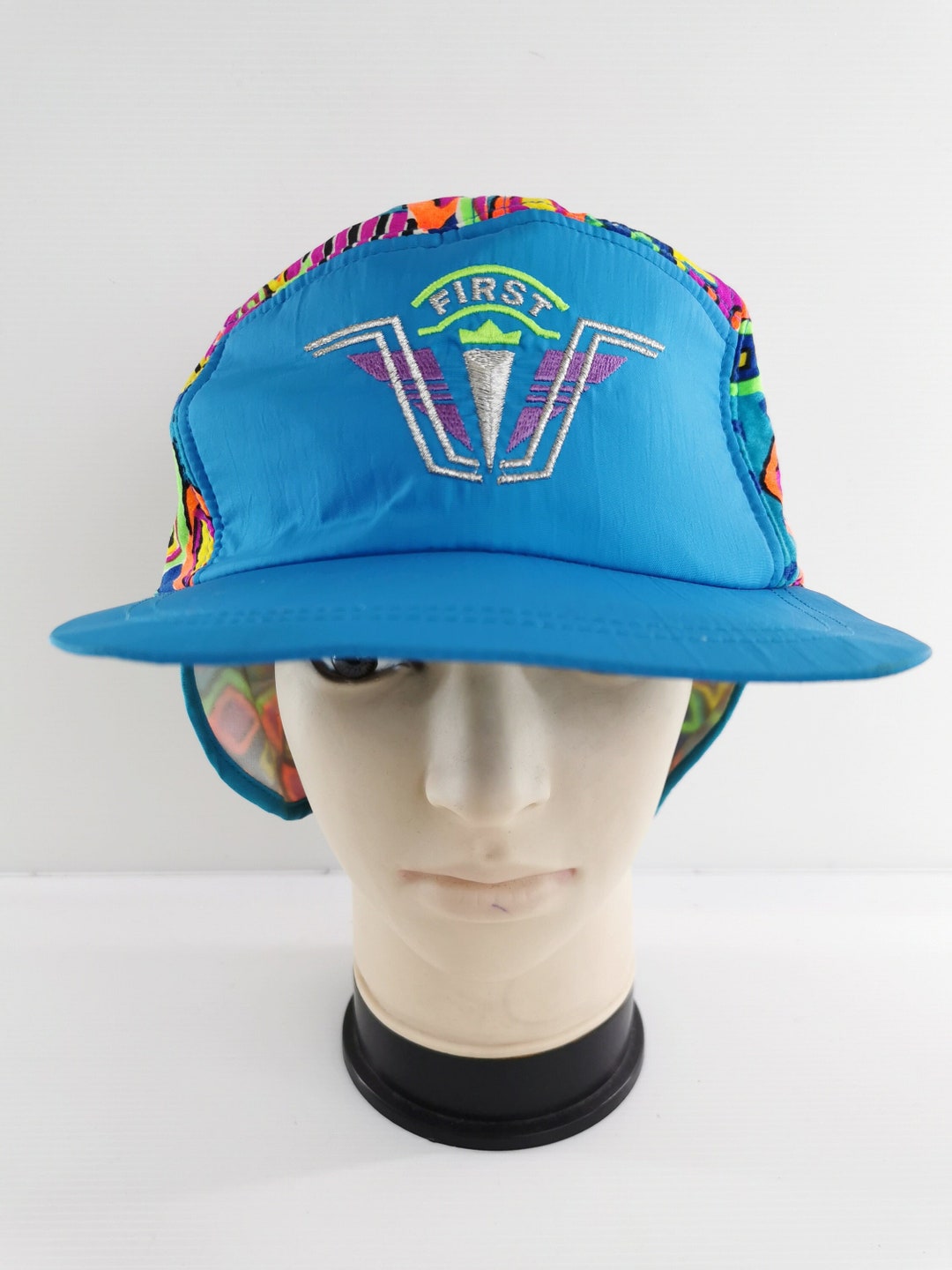 First Cap Vintage 90's First Multicolour Winter Ski Cap - Etsy