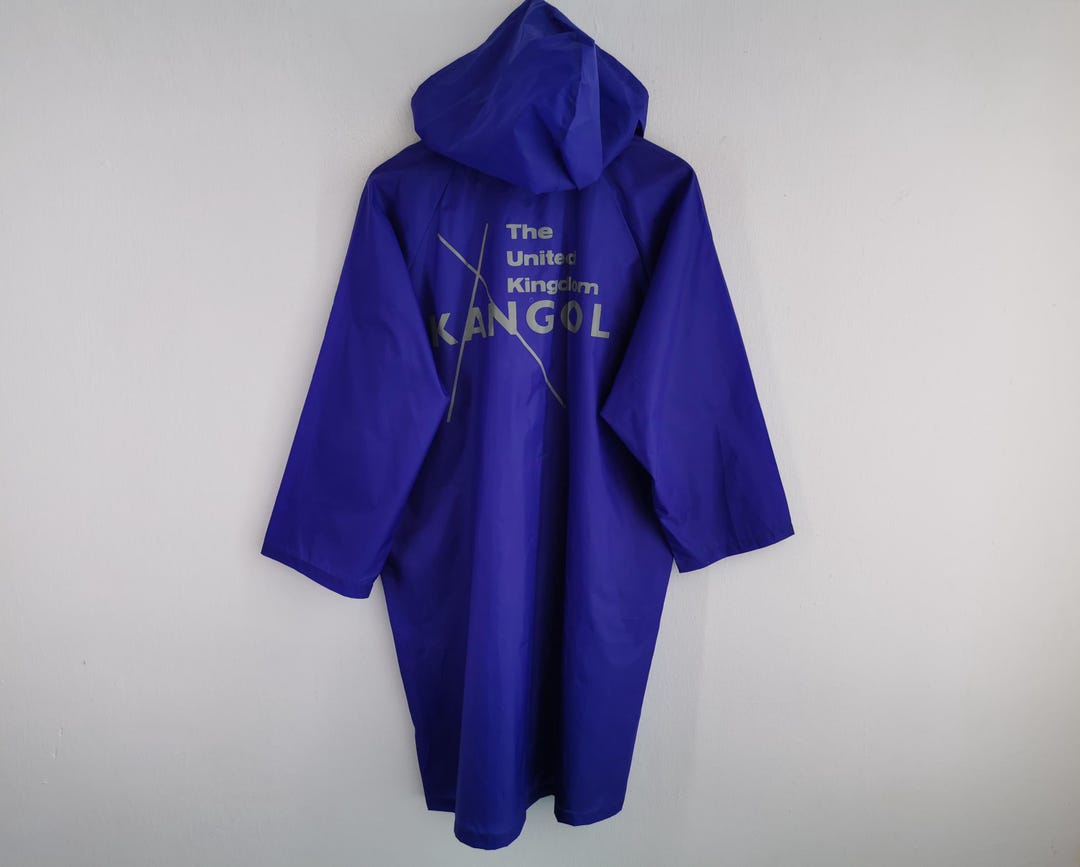 Kangol Jacket Vintage Kangol Big Logo Long Windbreaker Nylon Jacket ...