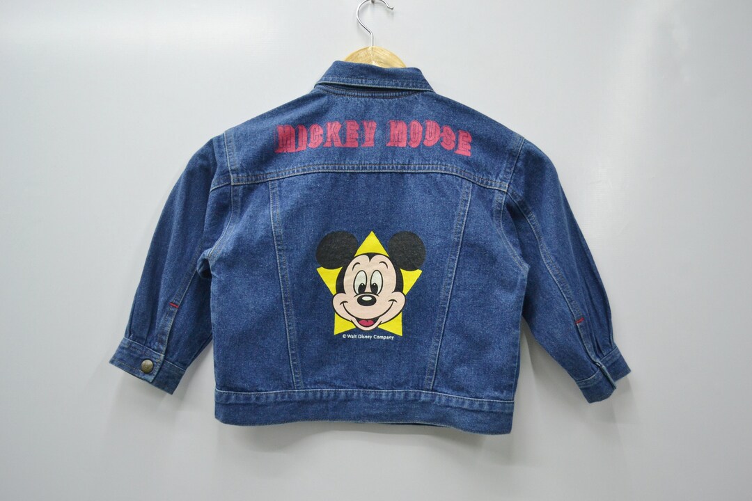 Mickey Mouse Jacket Vintage Mickey Mouse Denim Jacket 90s Mickey Mouse ...