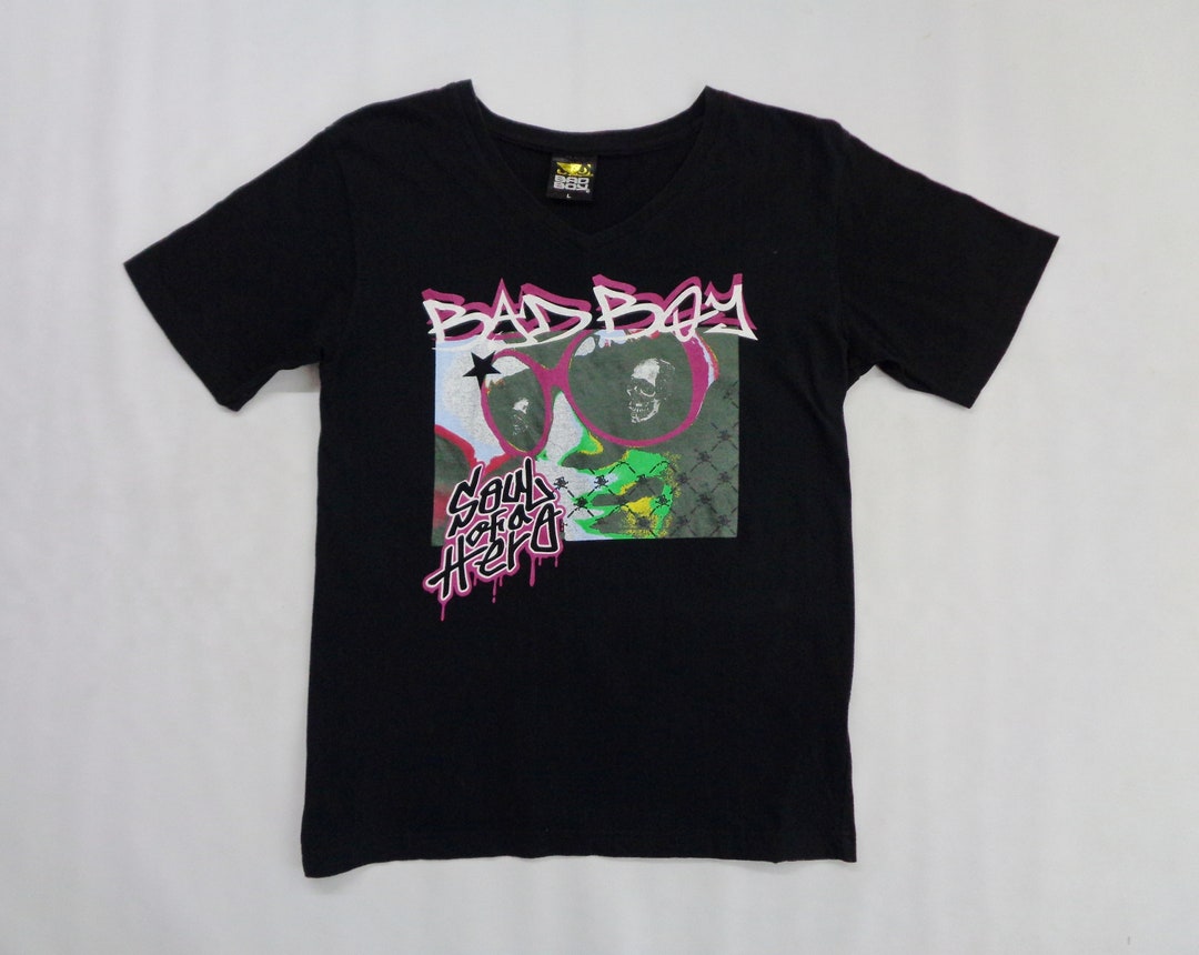 Bad Boy Shirt Bad Boy T Shirt Bad Boy Soul of A Hero Tee T Shirt Size L ...