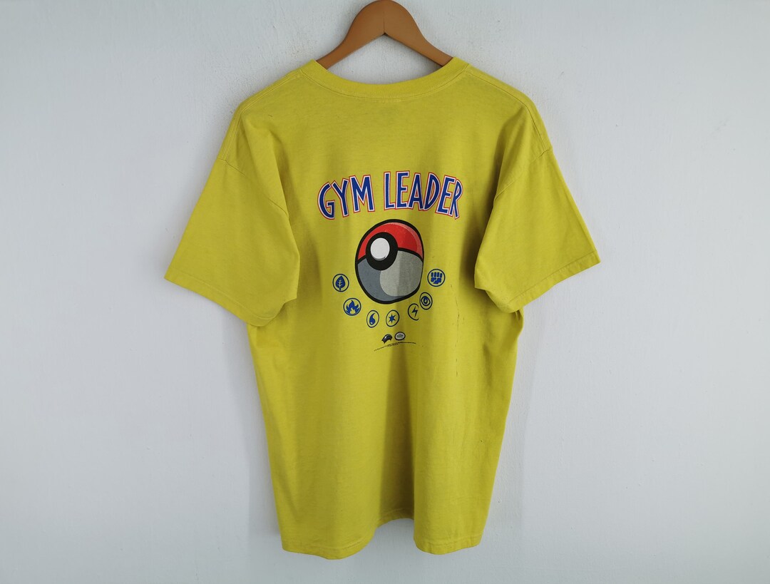Pokémon Shirt Vintage 90s Pokémon Games Gym Leader Tee T Shirt Size XL ...