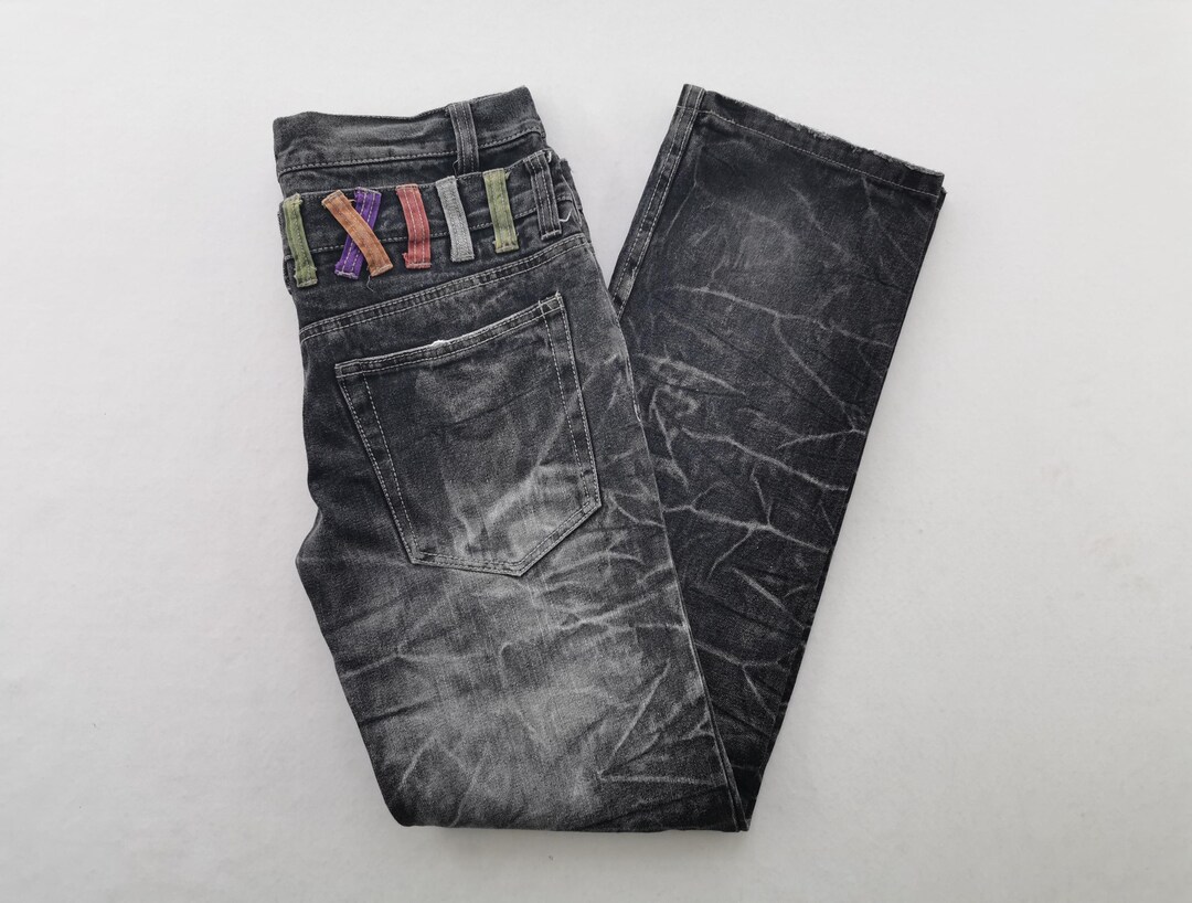 Nylaus Jeans Vintage Nylaus Double Waist Denim Jeans Size 33 - Etsy