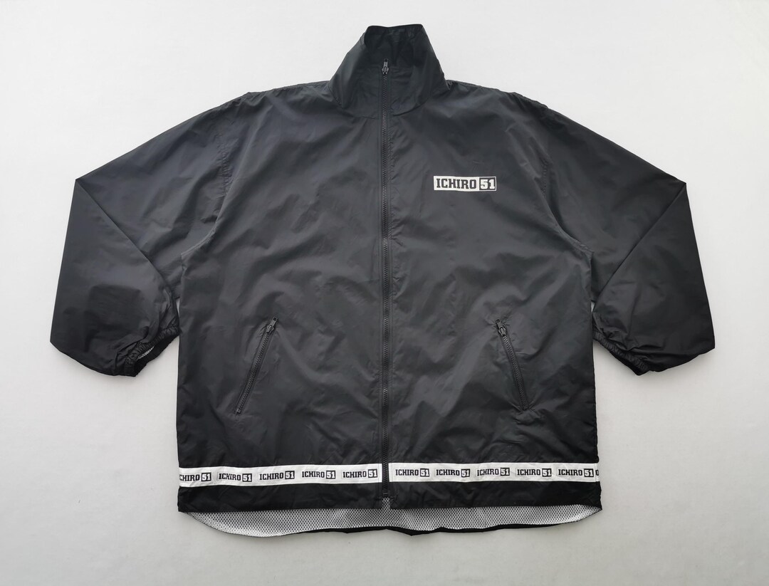Nissan Jacket Vintage Ichiro 51 MLB Team Windbreaker Nylon Jacket Size ...