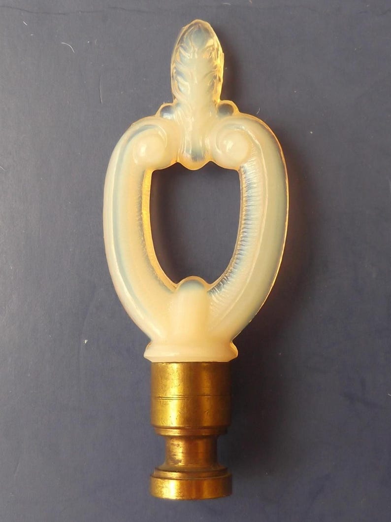 Aladdin Alacite Glass Lamp Finial - Opalescent Open Design - Etsy