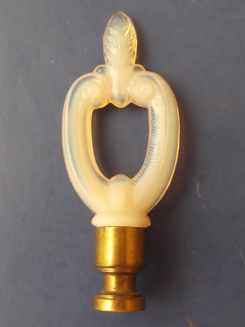 Aladdin Alacite Glass Lamp Finial - Opalescent Open Design - Etsy