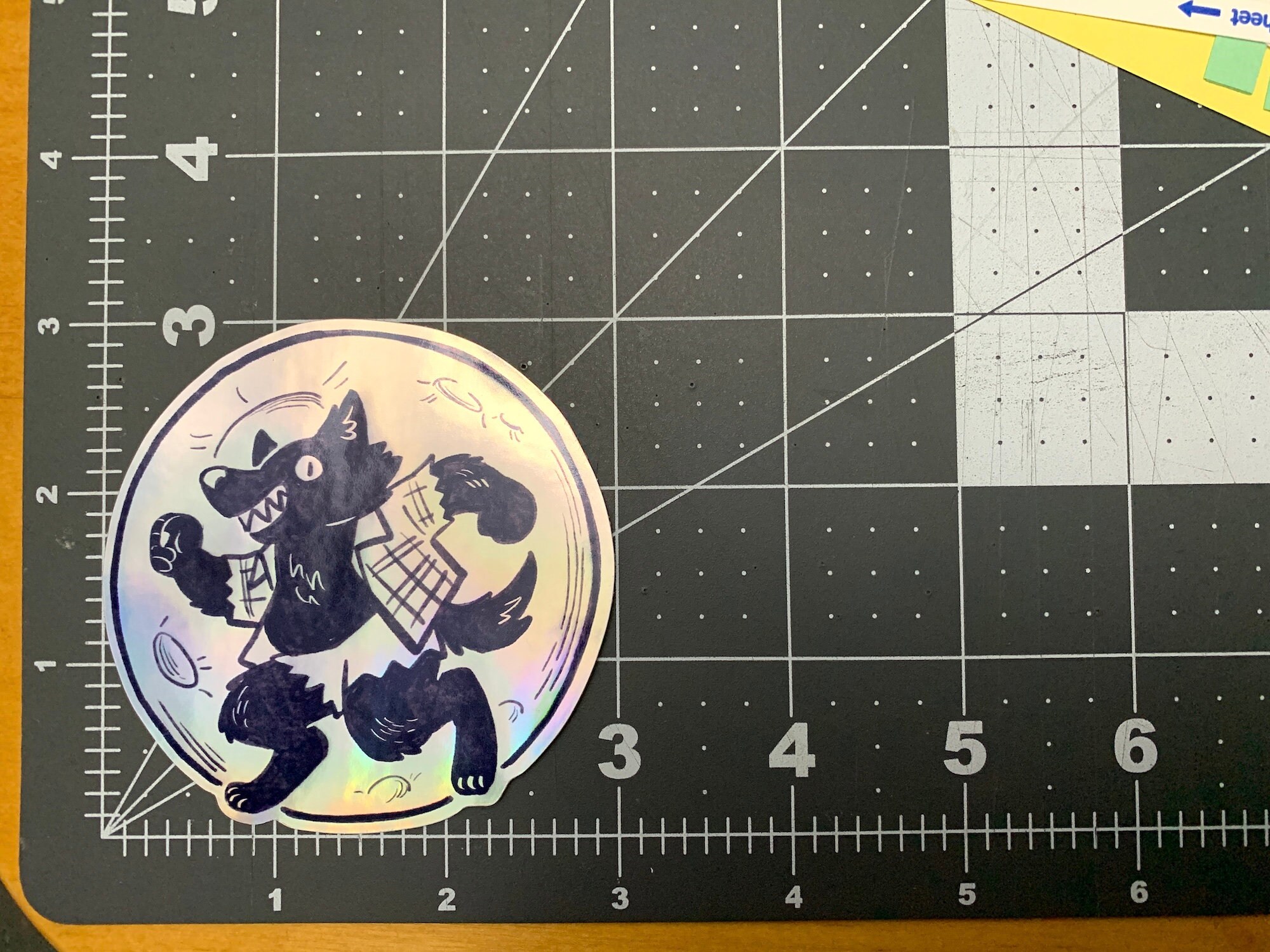 Awoo Full Moon Werewolf Holographic Vinyl Sticker | Etsy