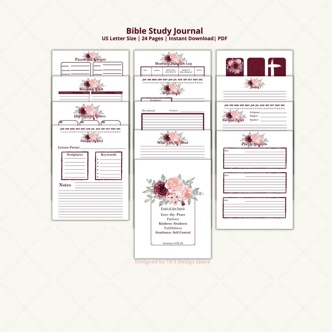 Fruit of the Spirit Printable Bible Study Journal| Bible Study ...