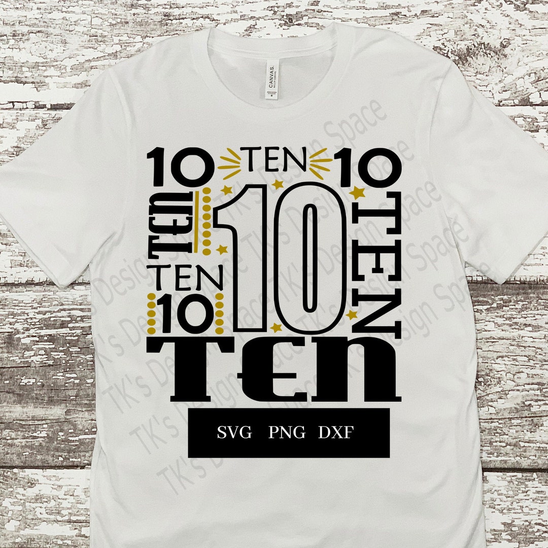 10th Birthday SVG| 10th Birthday| 10th Birthday Shirt| Double Digits ...
