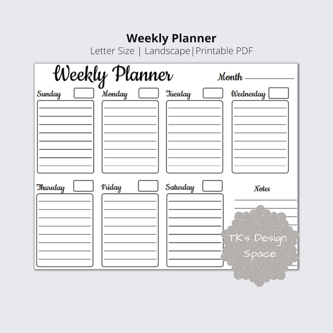 Weekly Planner| Printable to Do List - Etsy