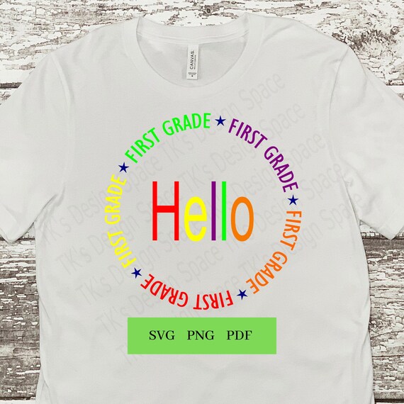 First Grade SVG 1st Grade SVG Hello First Grade SVG Hello | Etsy