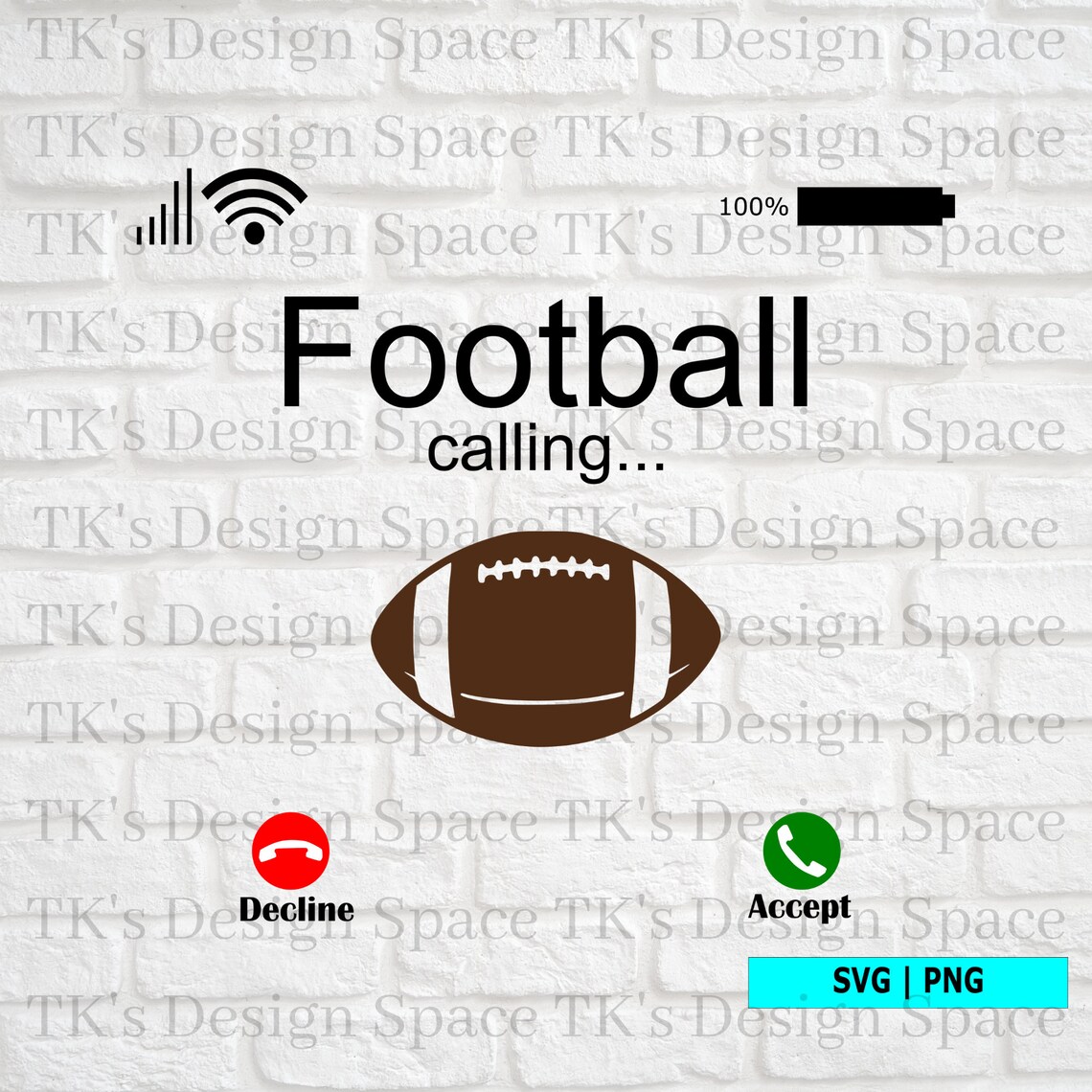 Football SVG| Football Cut File| Football| Sports SVG| Football Calling ...