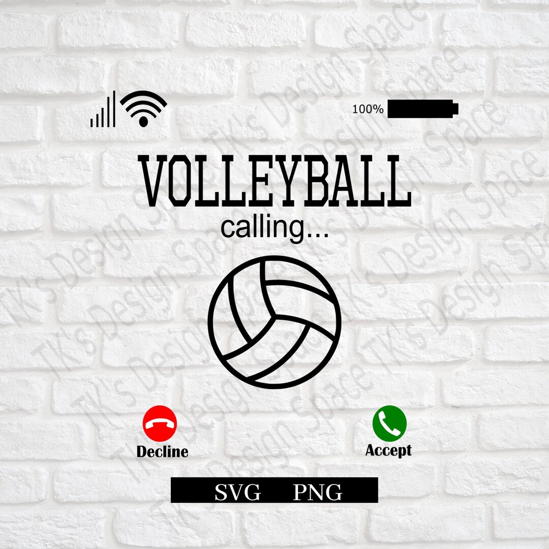 Volleyball SVG| Volleyball Calling Accept Decline SVG| Volleyball ...