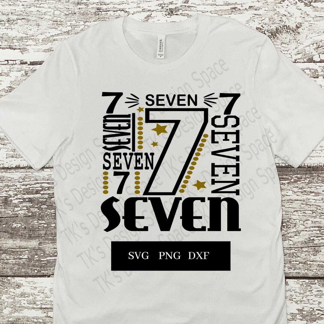 7th Birthday SVG| 7th Birthday| 7th Birthday Shirt| Seventh Birthday ...