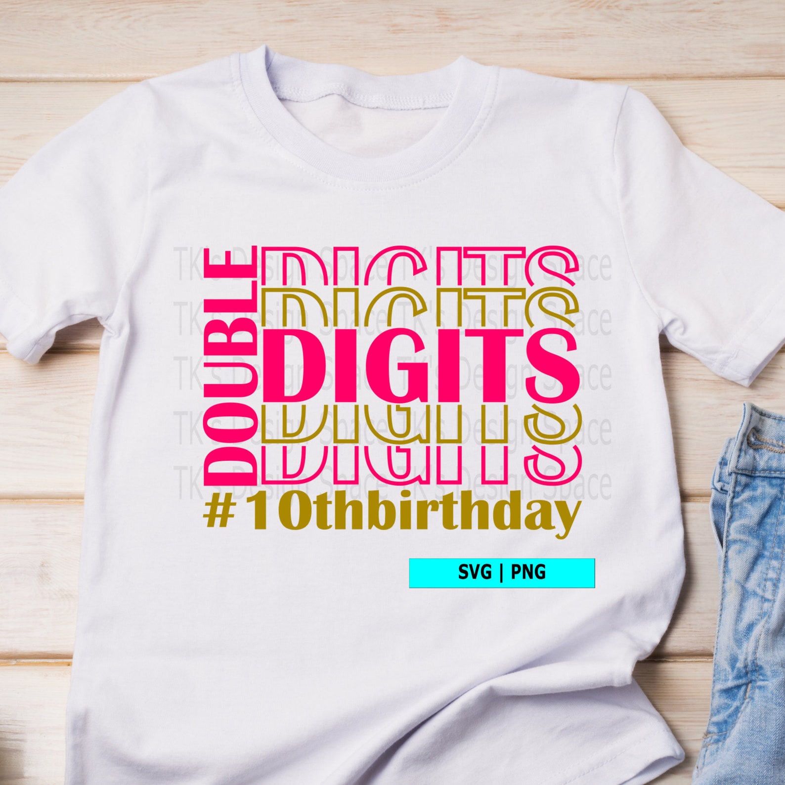 Double Digits Svg 10th Birthday Svg Tenth Birthday 10th - Etsy