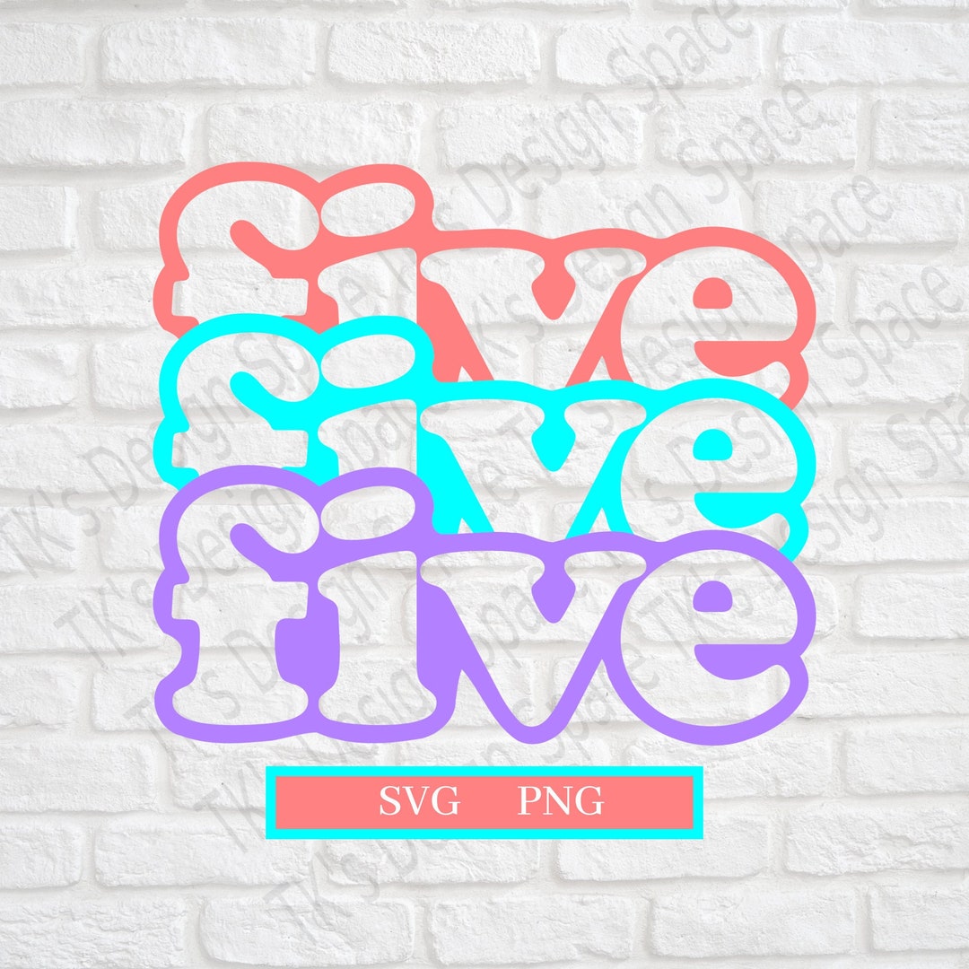 5th Birthday SVG| 5th Birthday| Five SVG| Fifth Birthday Svg| Fifth ...