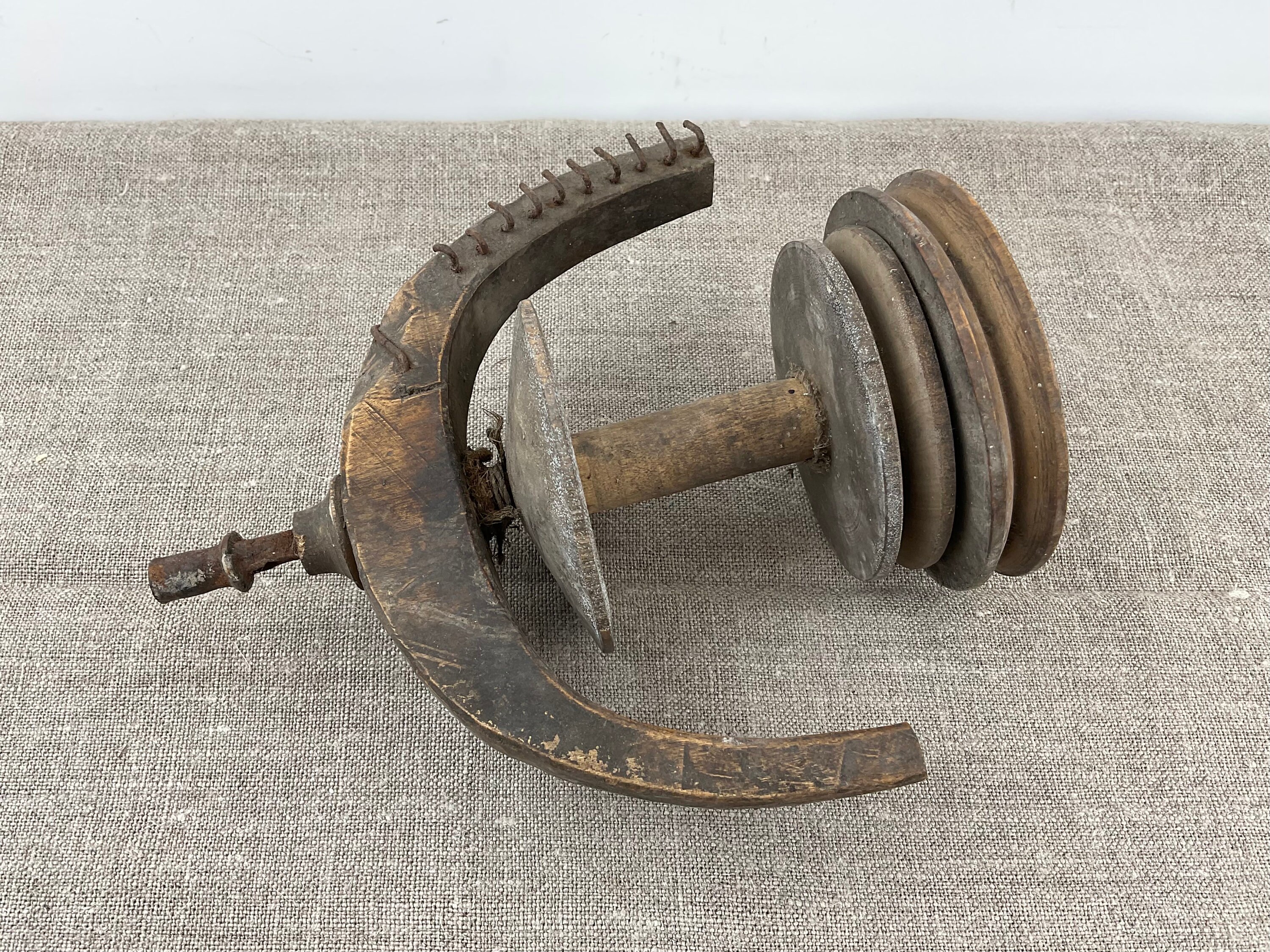 Antique Wooden Spool Carved Wheel Farmhouse Spinning Tool - Etsy