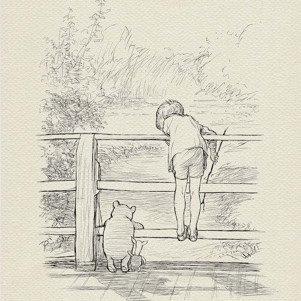 Winnie the Pooh Vintage Print - Etsy