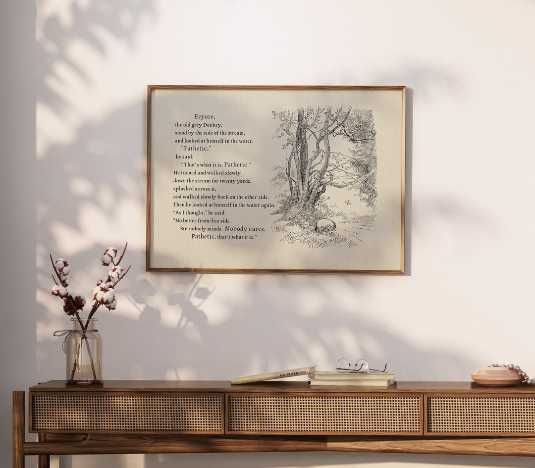 The Old Grey Donkey, Eeyore Winnie the Pooh Quotes Horizontal Classic ...