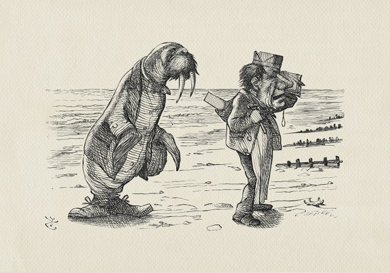The Walrus and the Carpenter Poster Print Alice in - Etsy