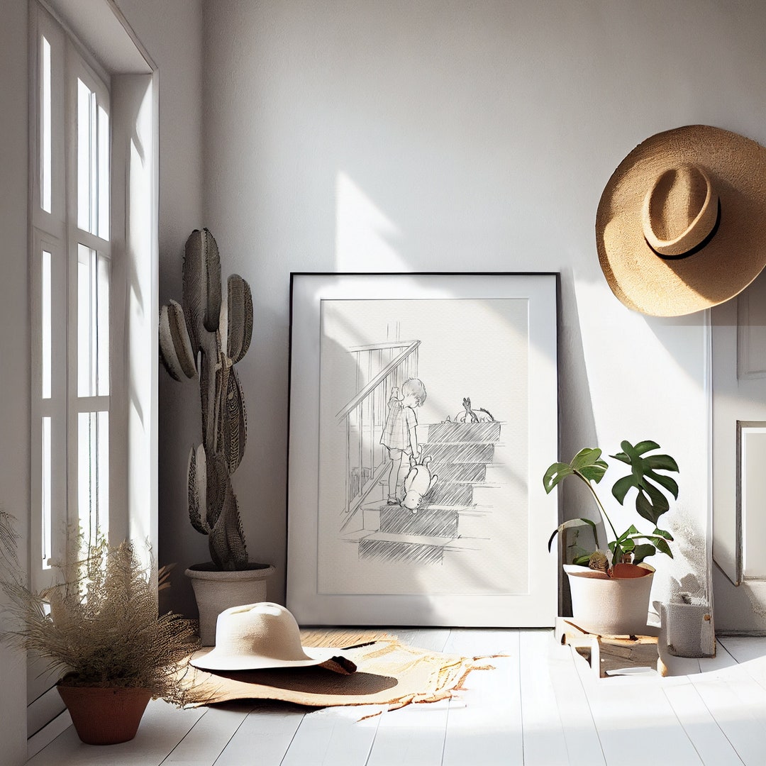 Bump, Bump, Bump Going up the Stairs Christopher Robin and Winnie the ...