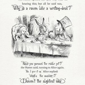 Why is a Raven Like a Writing-desk Alice's Adventures in Wonderland ...