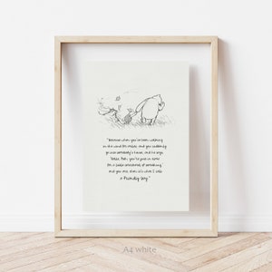 Friendly Day Winnie the Pooh Quote Poster Vintage Style Pooh Classic ...