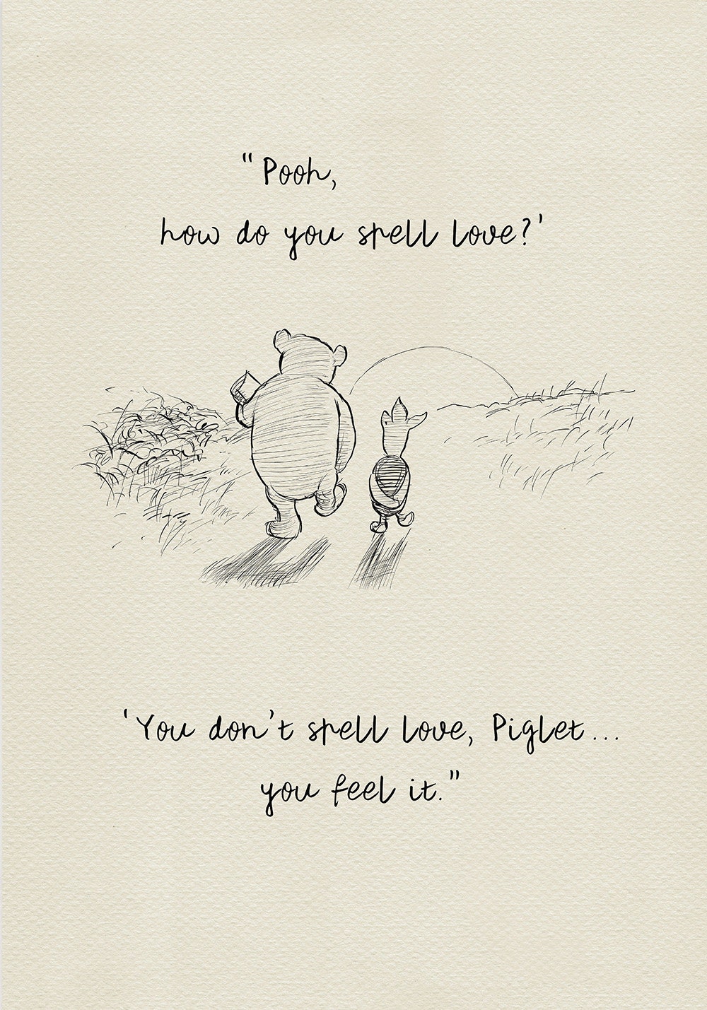 Pooh how do you spell love Winnie the Pooh Quotes | Etsy