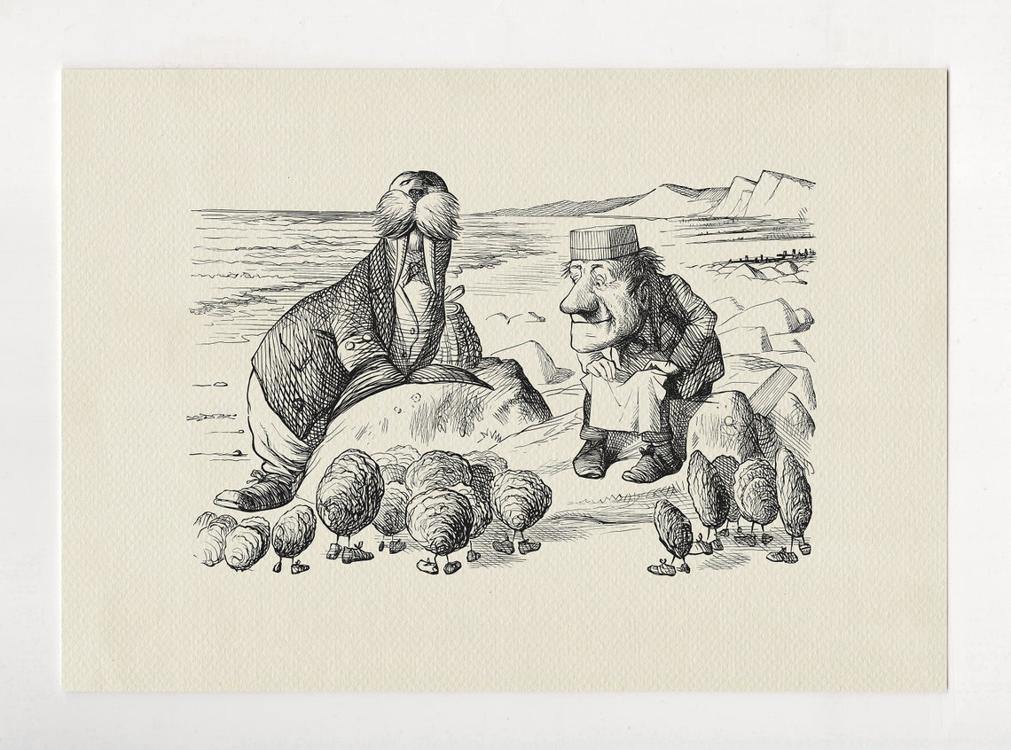 The Walrus and the Carpenter Poster Print Alice in | Etsy