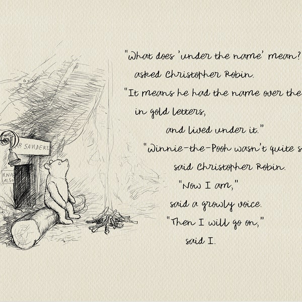 Mr. Sanders Winnie the Pooh - Etsy