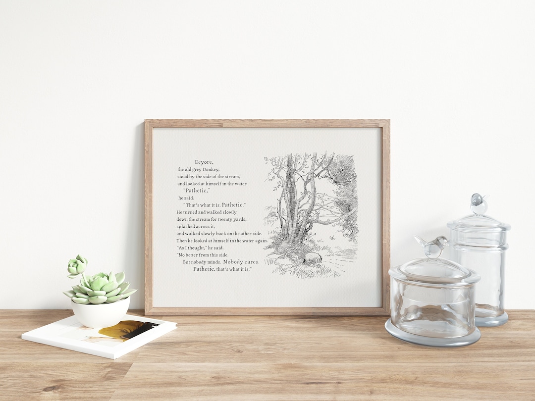 The Old Grey Donkey, Eeyore Winnie the Pooh Quotes Horizontal Classic ...