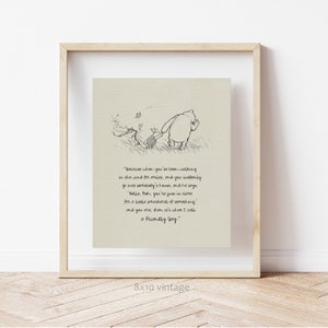 Friendly Day Winnie the Pooh Quote Poster Vintage Style Pooh Classic ...