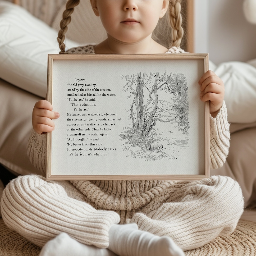 The Old Grey Donkey, Eeyore Winnie the Pooh Quotes Horizontal Classic ...