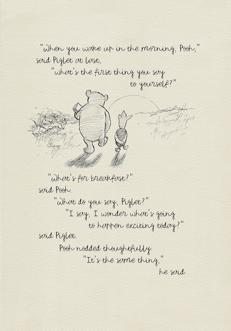When You Wake up in the Morning Pooh... Pooh Quotes Classic - Etsy UK
