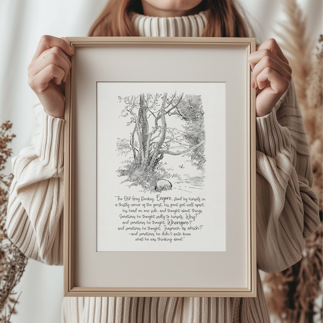 The Old Grey Donkey, Eeyore Winnie the Pooh Quotes Classic Vintage ...