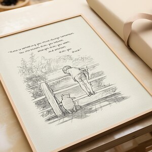 Winnie the Pooh Quote Print: Poohsticks - Black and White Wall Art - Etsy