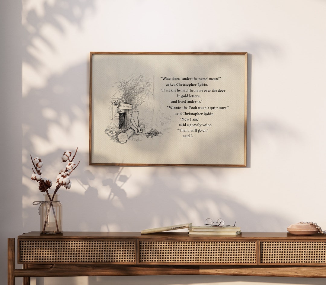 Mr Sanders Winnie the Pooh Quotes Horizontal Classic Vintage Style ...