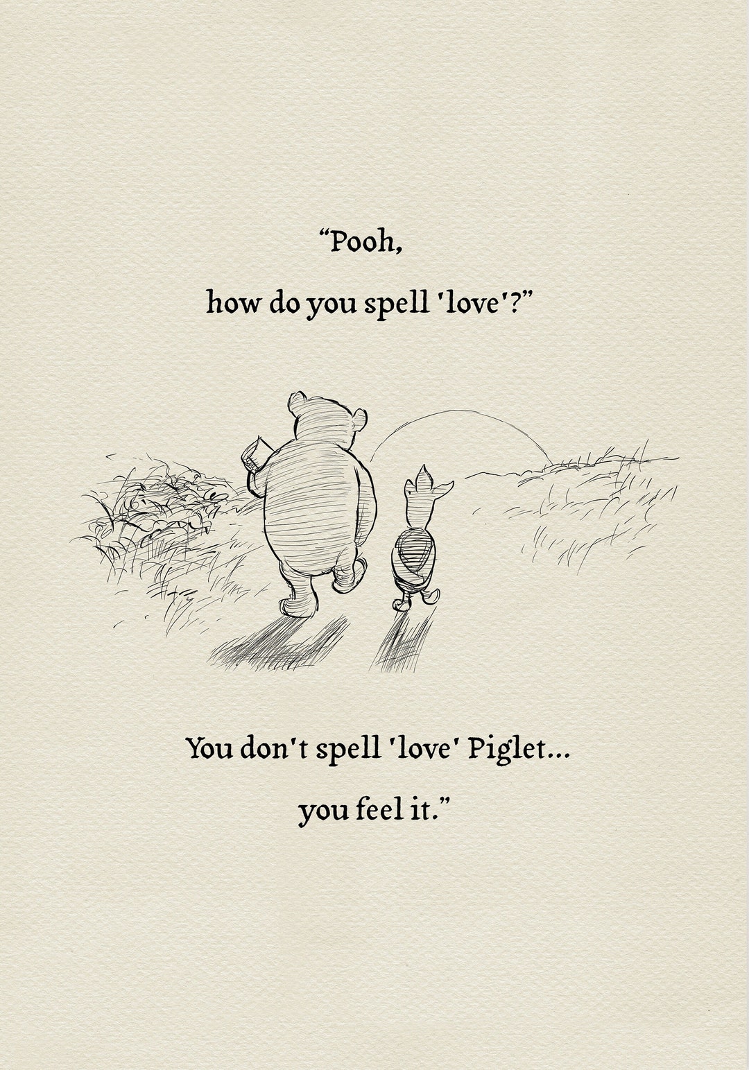 Pooh, How Do You Spell Love Winnie the Pooh Quotes Classic Vintage ...