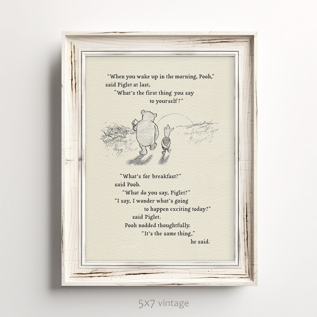 When You Wake up in the Morning, Pooh... Pooh Quotes Classic Vintage ...