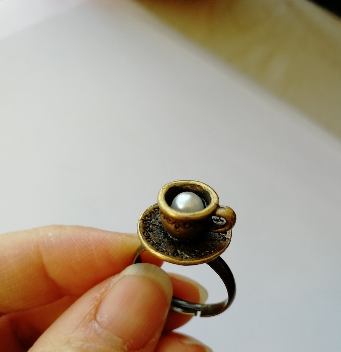 Vintage Coffee Cup Ring Coffee Lover Gift Tea Wedding Tea | Etsy