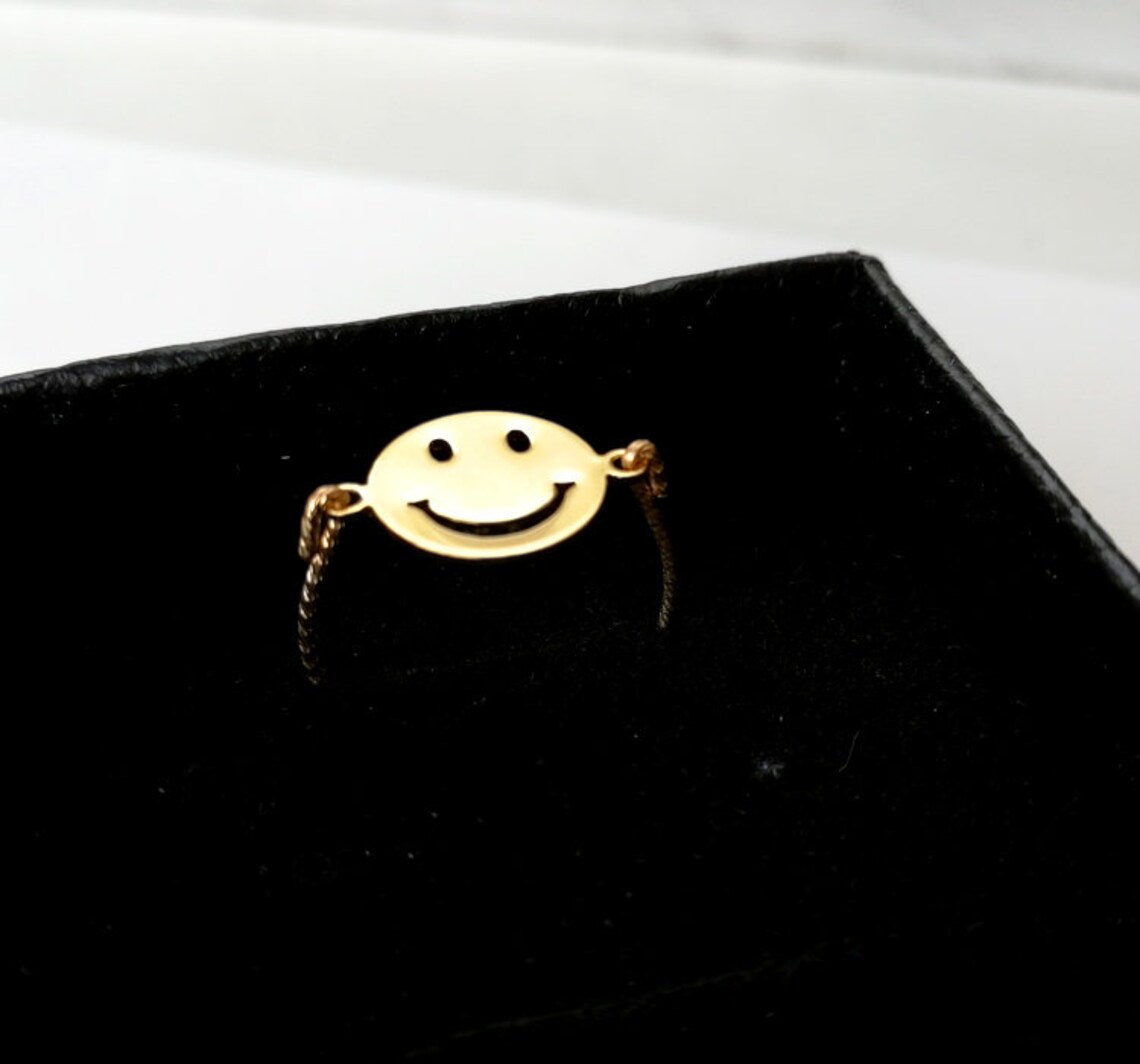 Smiling Face Ring, 925 Sterling Silver Wire, Gold Filled Wire, Connect ...